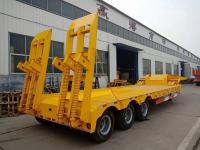 China 80-120 Tons Rated Load Low Loader Lowboy Truck Trailers for Equipment Transportation for sale