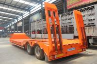 China 80-120 Tons Rated Load Low Loader Lowboy Truck Trailers for Equipment Transportation for sale