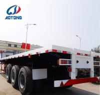 China Fuwa 3 Axles Container Transporting 40 Feet Flatbed Semi-Trailer 13000X2480X1500 mm for sale