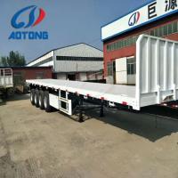 China 13 Tons Axles Flatbed Semi Trailers for 20ft 40ft Shipping Container Truck Trailer for sale