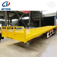 China 13 Tons Axles Flatbed Semi Trailers for 20ft 40ft Shipping Container Truck Trailer for sale