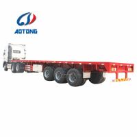 China Container Trailer 2 Axle 3 Axle 20FT 40 Ft Trailer Chassis Flat Bed Flatbed Trailer for sale