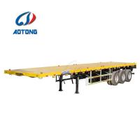China Double Axle 40 Feet Flatbed Trailer 3 Axle 40ft Container Flatbed Semi Trailer for sale