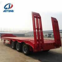 China Tri Axles Gooseneck Extendable Width and Length Low Bed Semi-Trailer for Heavy Loads for sale