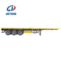 China Double Axle 40 Feet Flatbed Trailer 3 Axle 40ft Container Flatbed Semi Trailer for sale