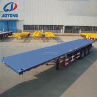 China 3 Axle Flatbed Trailer in /FUWA Axle 20FT 40 Ft Trailer Chassis /12500*2500*1520 for sale