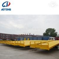 China 3 Axle Flatbed Trailer in /FUWA Axle 20FT 40 Ft Trailer Chassis /12500*2500*1520 for sale