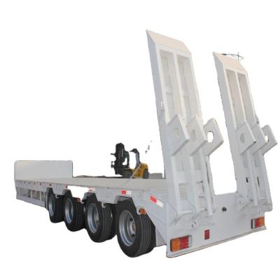 China Air Suspension Detachable Gooseneck Lowboy Semi Trailer for 3/4 Axles Heavy Equipment for sale