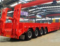 China Air Suspension Detachable Gooseneck Lowboy Semi Trailer for 3/4 Axles Heavy Equipment for sale