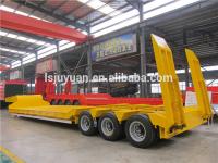 China Air Suspension Detachable Gooseneck Lowboy Semi Trailer for 3/4 Axles Heavy Equipment for sale