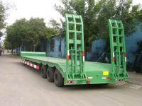 China Air Suspension Detachable Gooseneck Lowboy Semi Trailer for 3/4 Axles Heavy Equipment for sale