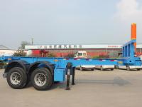 China 35-60 Tons Rated Load Self Loading Container Dump Trailer with Skeleton Type for sale