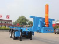 China 35-60 Tons Rated Load Self Loading Container Dump Trailer with Skeleton Type for sale