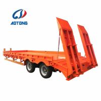 China Heavy Loading 4 Axles 45ft Low Bed Semi Trailer with Detachable Gooseneck and Drop Deck for sale