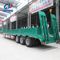 China Heavy Loading 4 Axles 45ft Low Bed Semi Trailer with Detachable Gooseneck and Drop Deck for sale