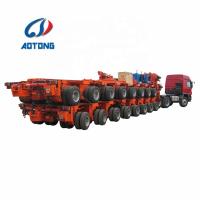 China 8 Lines 16 Axles Low Bed Semi Hydraulic Modular Trailer Suitable for Heavy Duty Transport for sale