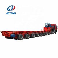 China 8 Lines 16 Axles Low Bed Semi Hydraulic Modular Trailer Suitable for Heavy Duty Transport for sale