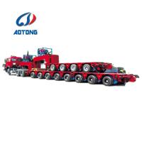 China 8 Lines 16 Axles Low Bed Semi Hydraulic Modular Trailer Suitable for Heavy Duty Transport for sale