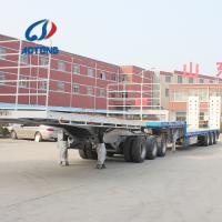 China Standard 28T Landing Gear Inter Link Flatbed Semi Trailer with 80-120 Tons Rated Load for sale