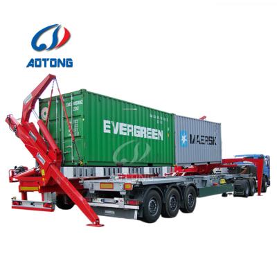 China 37T Rated Load Capacity Container Side Loader Semi Trailer with Side Lifter Loader Lift for sale