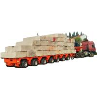 China Hydraulic Steering Axle Trailer for Transporting Overweight and Heavy Cargo Loads for sale