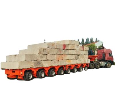 China Hydraulic Steering Axle Trailer for Transporting Overweight and Heavy Cargo Loads for sale