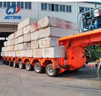 China Hydraulic Steering Axle Trailer for Transporting Overweight and Heavy Cargo Loads for sale