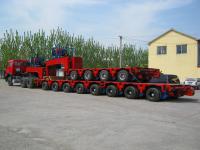 China Hydraulic Steering Axle Trailer for Transporting Overweight and Heavy Cargo Loads for sale