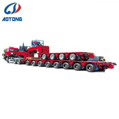 China 13000*2500*3090 Steel Lowbed Semi Truck Trailer with Platform Heavy Duty Lifting Power for sale