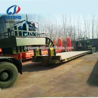 China 13000*2500*3090 Steel Lowbed Semi Truck Trailer with Platform Heavy Duty Lifting Power for sale