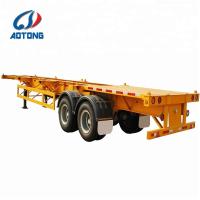 China Mechanical Suspension Tri-Axle Skeleton Semi Trailer for Construction Site and 7pin Plug for sale