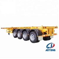 China Mechanical Suspension Tri-Axle Skeleton Semi Trailer for Construction Site and 7pin Plug for sale