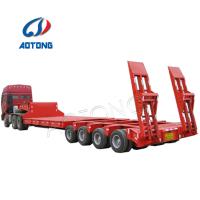 China Semi-Trailer 150ton Heavy Duty 4 Line 8 Axle Low Bed Trailer with 32 Tyres and Gooseneck for sale
