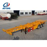 China Container Transport Truck Trailer 40ft 3 Axles Skeleton Semi Trailer for Philippines for sale