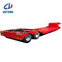 China 120 Ton Lowbed 3 Lines 6 Axle Low Boy Trailer Machine Transporting for Safe Transport for sale