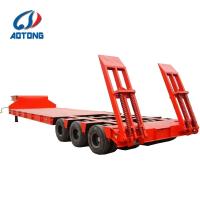 China 120 Ton Lowbed 3 Lines 6 Axle Low Boy Trailer Machine Transporting for Safe Transport for sale