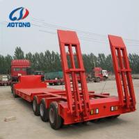 China 120 Ton Lowbed 3 Lines 6 Axle Low Boy Trailer Machine Transporting for Safe Transport for sale