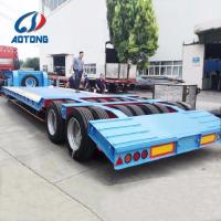 China 120 Ton Lowbed 3 Lines 6 Axle Low Boy Trailer Machine Transporting for Safe Transport for sale