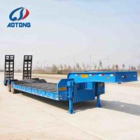 China 120 Ton Lowbed 3 Lines 6 Axle Low Boy Trailer Machine Transporting for Safe Transport for sale