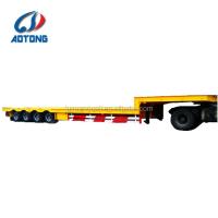 China Mechanical Suspension low loader excavator trailer 100tons for heavy duty truck trailer for sale