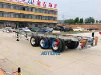 China Steel Skeleton Semi Trailer for 20ft 40ft Container Chassis in Southeast Asia Market for sale