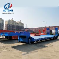 China Mechanical Suspension low loader excavator trailer 100tons for heavy duty truck trailer for sale
