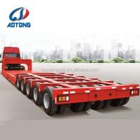 China Mechanical Suspension low loader excavator trailer 100tons for heavy duty truck trailer for sale