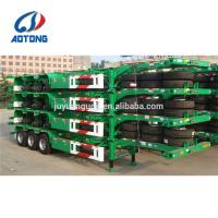 China Tri Axles 20FT/40FT/45FT Container Carrier Skeleton Semi Trailer with 12R22.5 Tires for sale