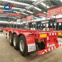 China Tri Axles 20FT/40FT/45FT Container Carrier Skeleton Semi Trailer with 12R22.5 Tires for sale