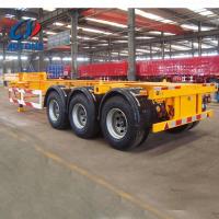 China Tri Axles 20FT/40FT/45FT Container Carrier Skeleton Semi Trailer with 12R22.5 Tires for sale