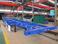 China Tri Axles 20FT/40FT/45FT Container Carrier Skeleton Semi Trailer with 12R22.5 Tires for sale