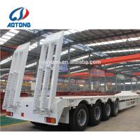 China Lowbed Semi Trailers 2-3-4-5 Axle 50-120 Ton Truck Trailer for Heavy Equipment Hauling for sale