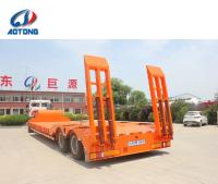 China Lowbed Semi Trailers 2-3-4-5 Axle 50-120 Ton Truck Trailer for Heavy Equipment Hauling for sale