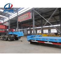 China 3 Axle Front Load Low Bed Trailer with Hydraulic Detachable Gooseneck and ABS Optional for sale
